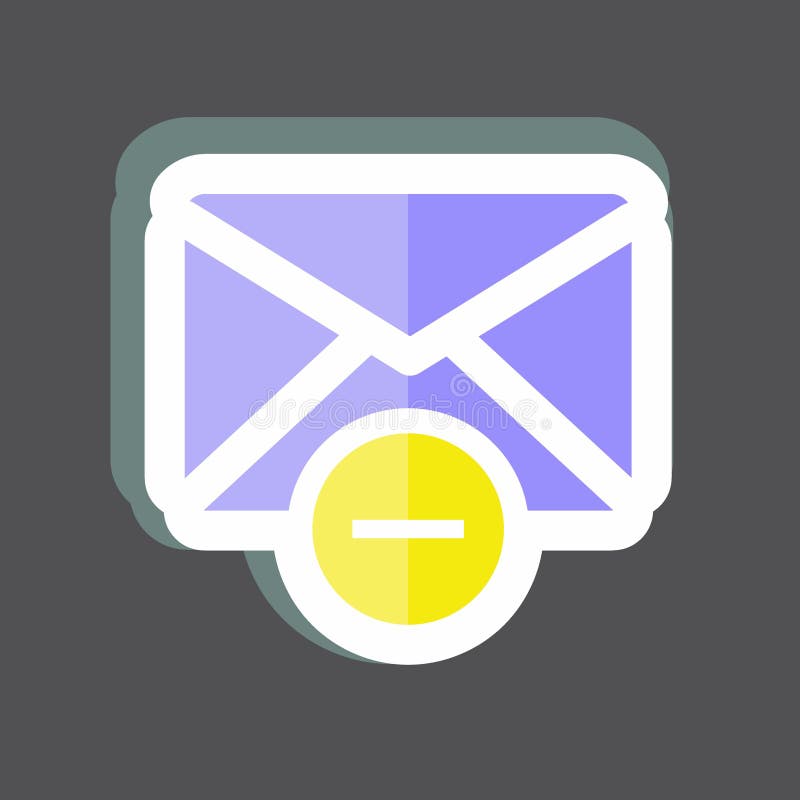 Sticker Delete Envelop. Suitable for User Interface Symbol. Simple Design Editable. Design ...