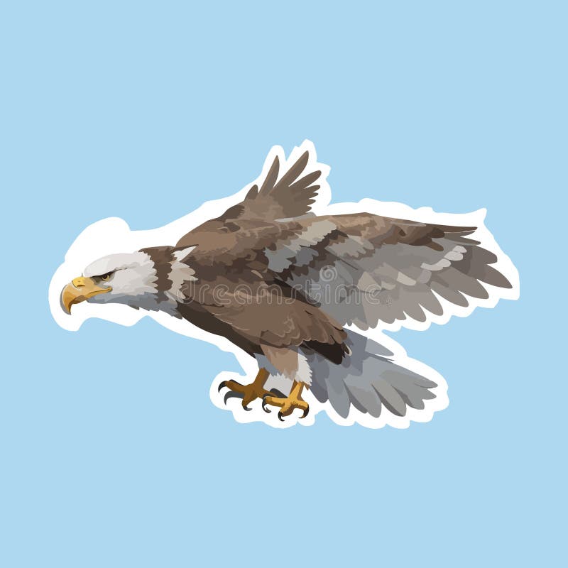 Eagle Bird Sticker Design Vector Illustration Stock Vector ...