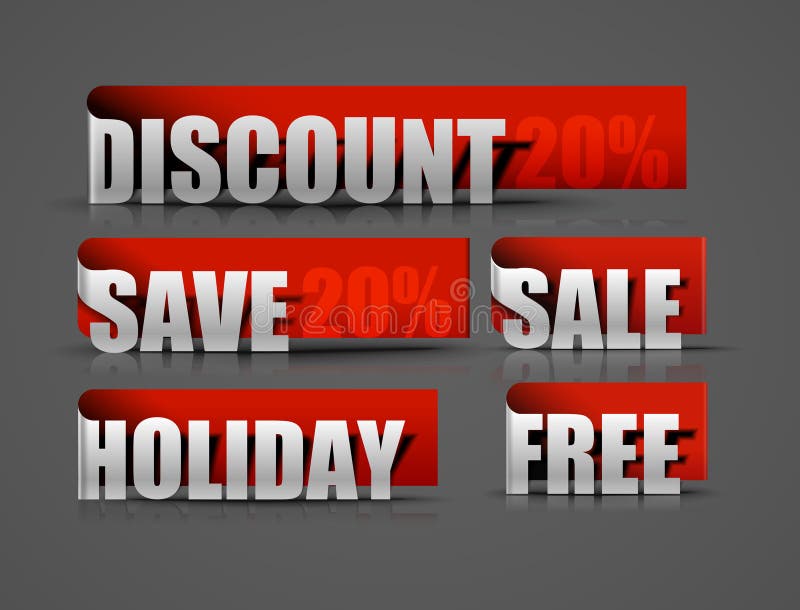 Sticker design element stock illustration. Illustration of reduction ...