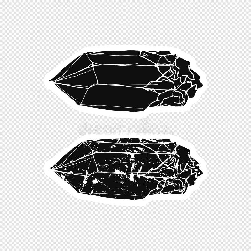 Sticker Design with the Image of a Crystal Stock Vector - Illustration ...