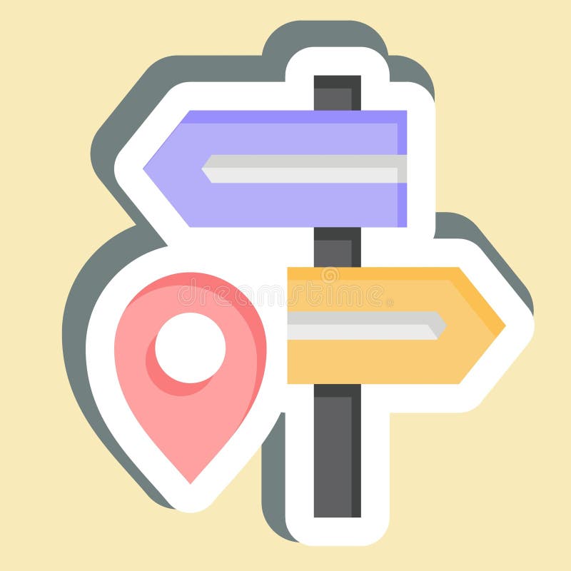 Sticker Destination. Related To Navigation Symbol Stock Illustration ...