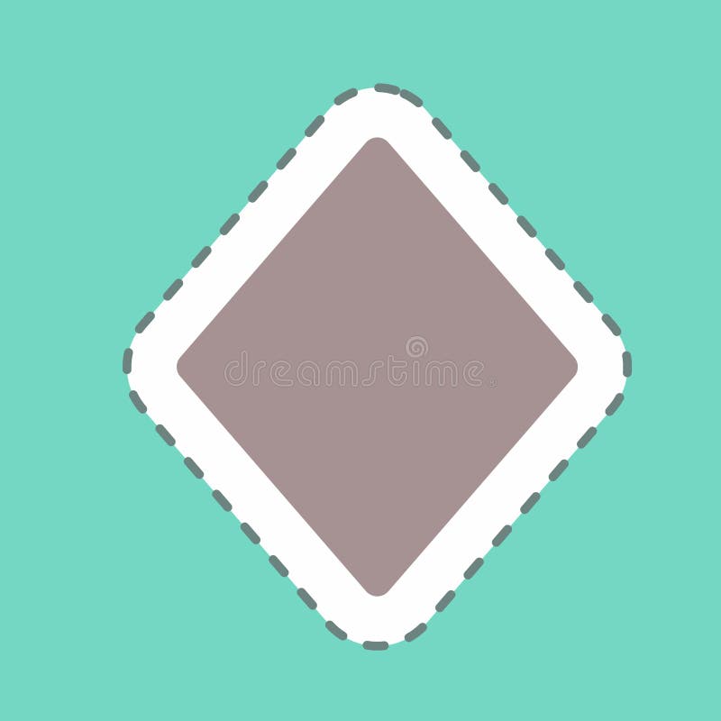 Sticker Diamonds - Line Cut,Simple Illustration,Editable Stroke Stock ...