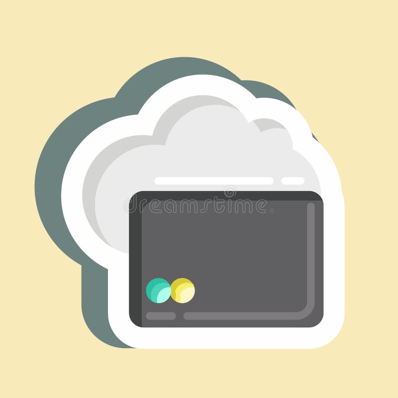 Sticker Digital Wallets. Suitable for Education Symbol. Simple Design ...