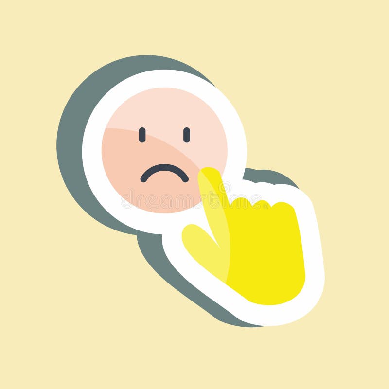 Sticker Dislike. Suitable for Feedback Symbol. Simple Design Editable ...