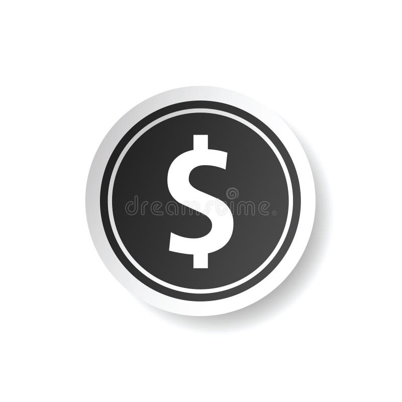 Sticker of Dollar Illustration Stock Vector - Illustration of coin ...