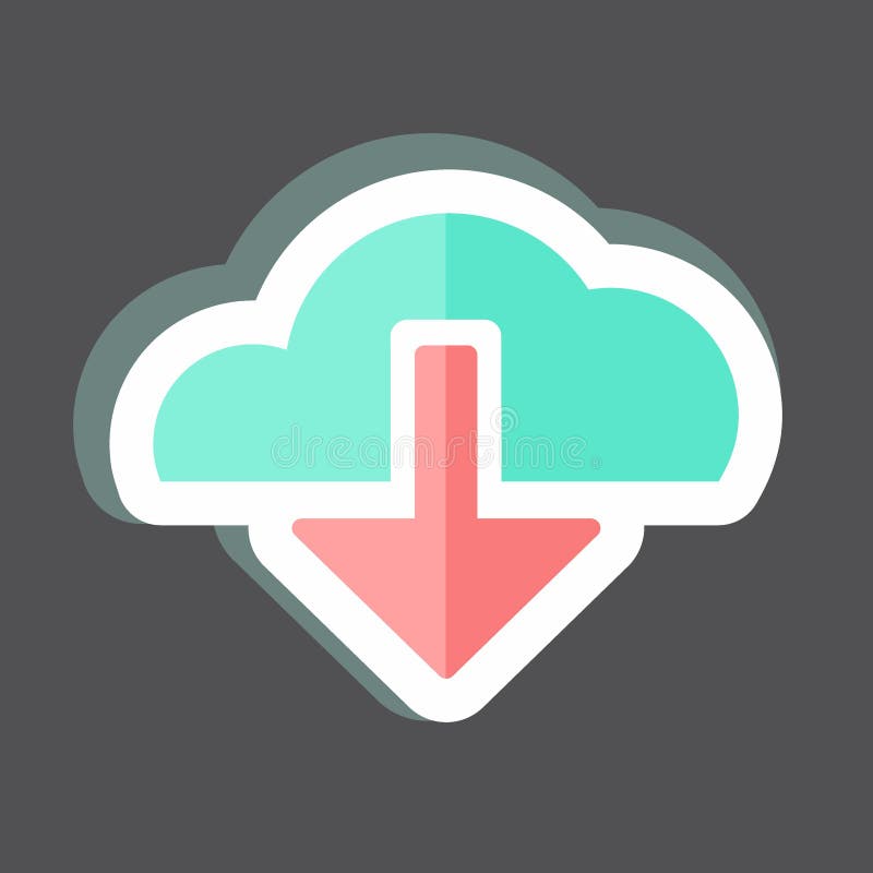 Sticker Downloads. Suitable for Mobile Apps Symbol. Simple Design ...