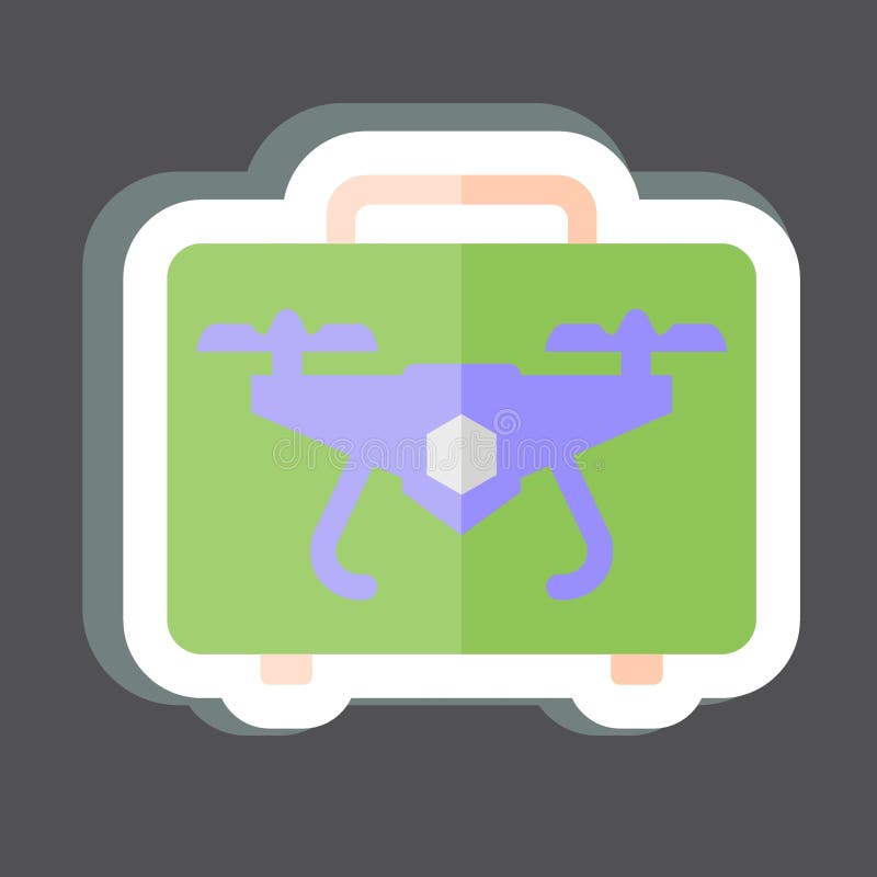 Sticker Drone Case. Related To Drone Symbol. Simple Design Editable ...