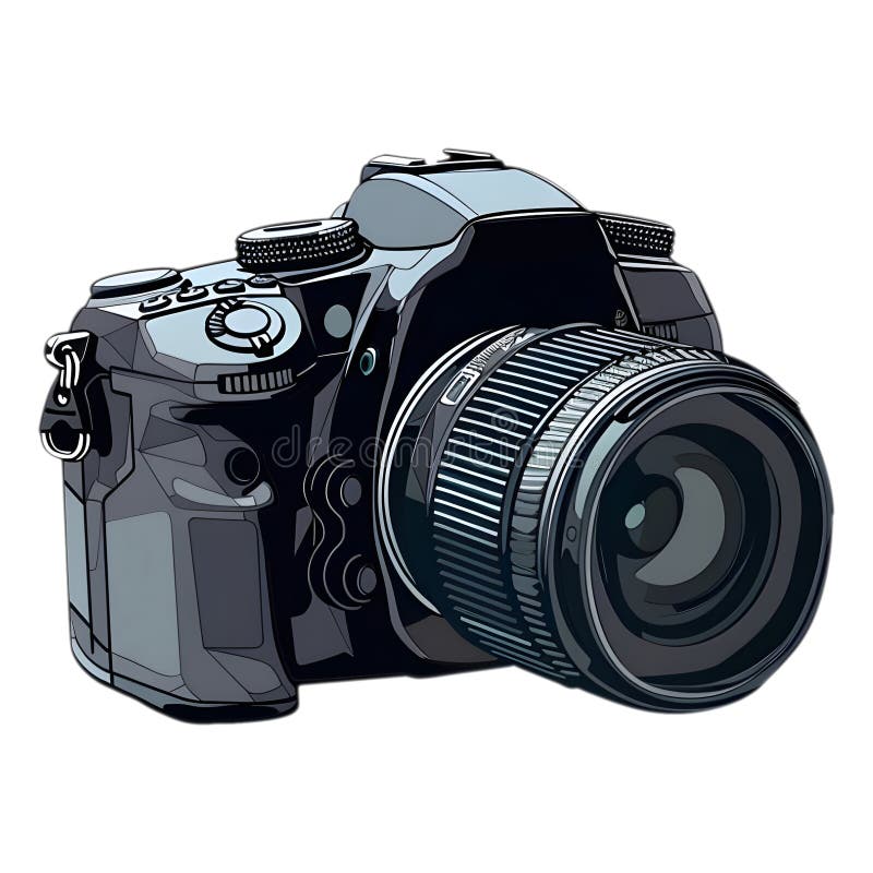 Sticker of a DSLR Camera on a Transparent Background - Ai Generated ...