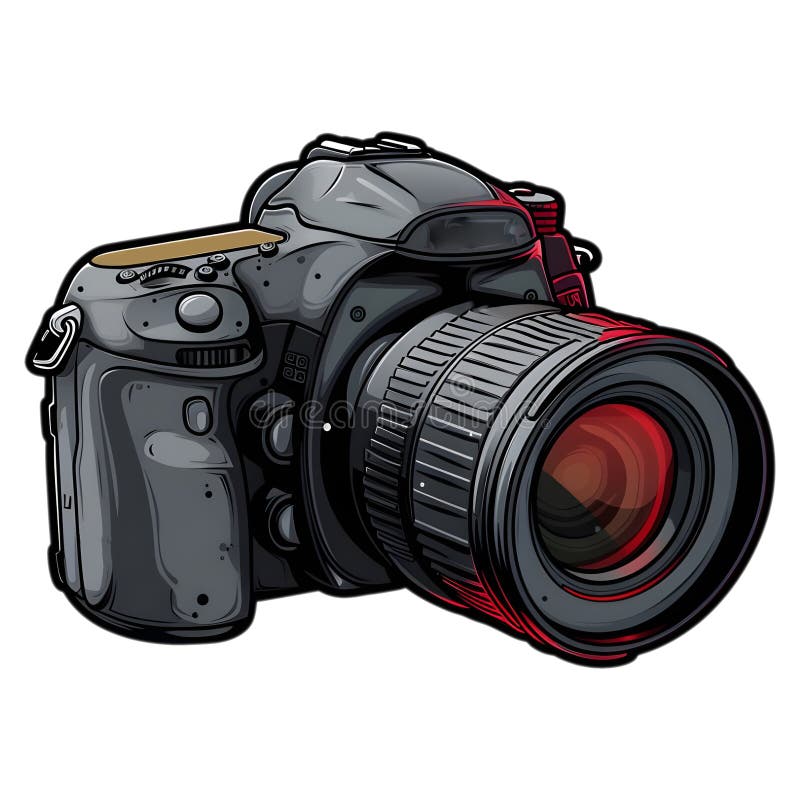 Sticker of a DSLR Camera on a Transparent Background - Ai Generated ...