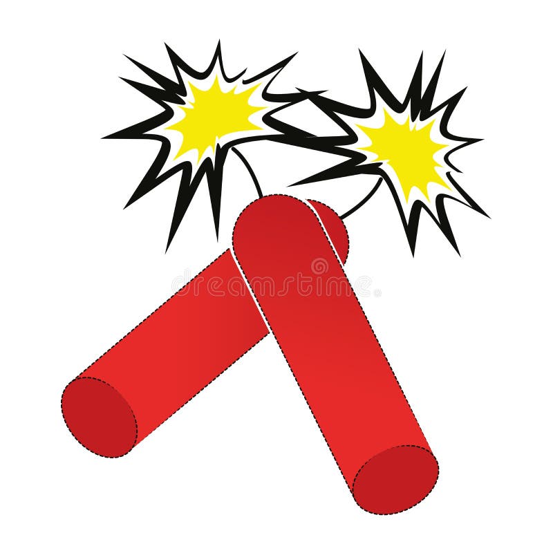 Sticker of a dynamite stock vector. Illustration of dynamite - 205063477