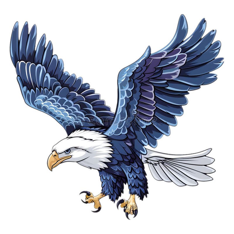 Sticker of a Eagle Flying in Air on a Transparent Background - Ai ...