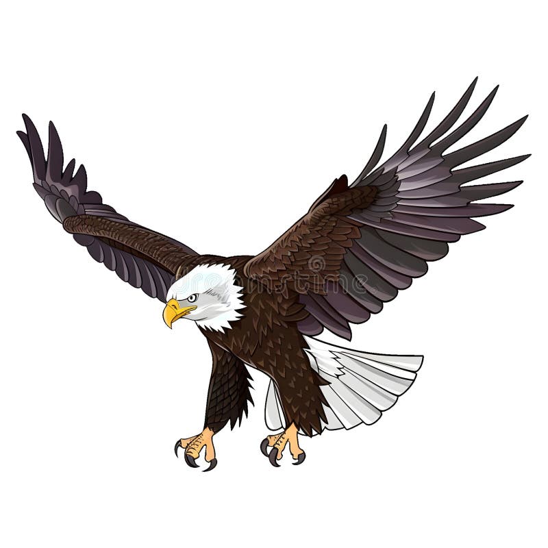 Sticker of a Eagle Flying in Air on a Transparent Background - Ai ...