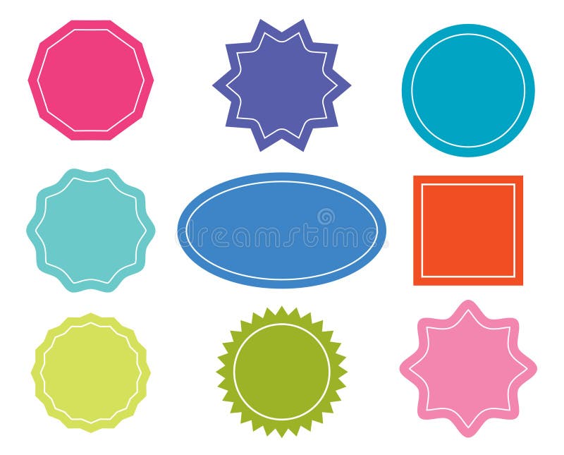 Sticker Element Geometric Shape Stock Vector - Illustration of choice ...