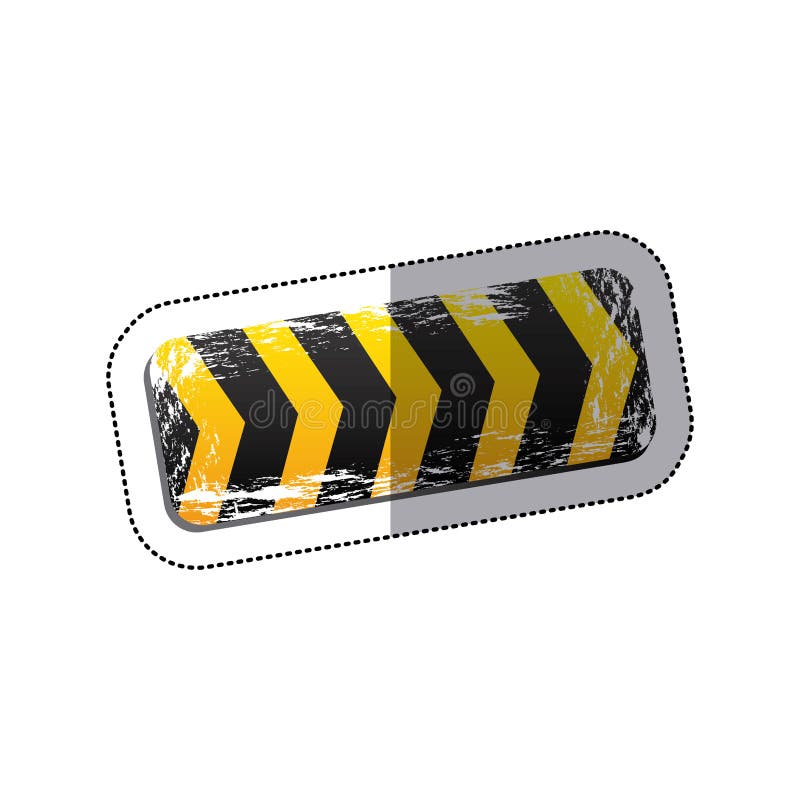 Sticker Emblem Striped Hazard Tape Line Construction Design Stock ...