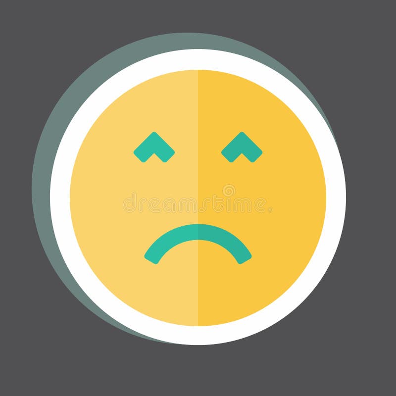 Sticker Emoticon Angry Face. Suitable for Emoticon Symbol. Simple ...