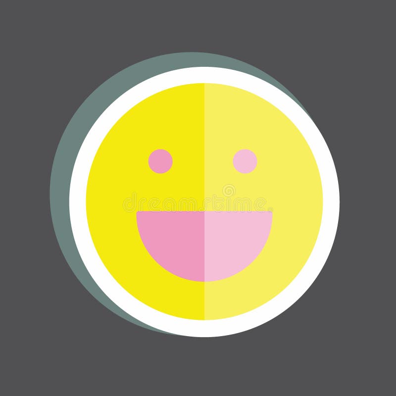 Sticker Emoticon Smile. Suitable for Emoticon Symbol. Simple Design ...