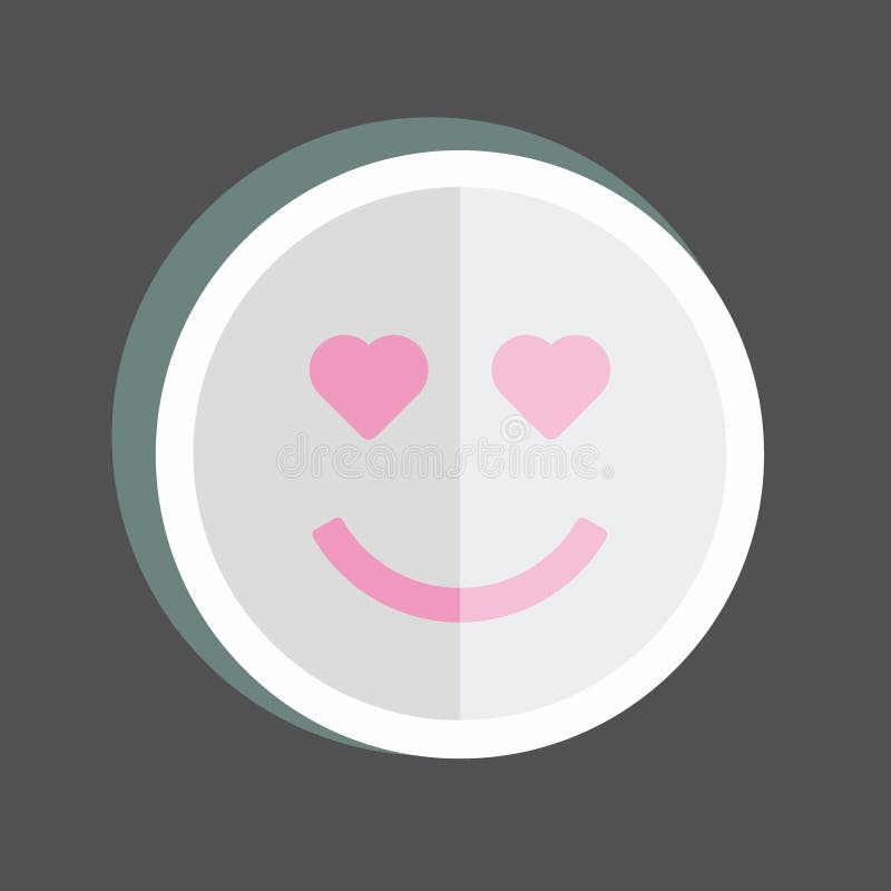 Sticker Emoticon Love. Suitable for Emoticon Symbol. Simple Design ...