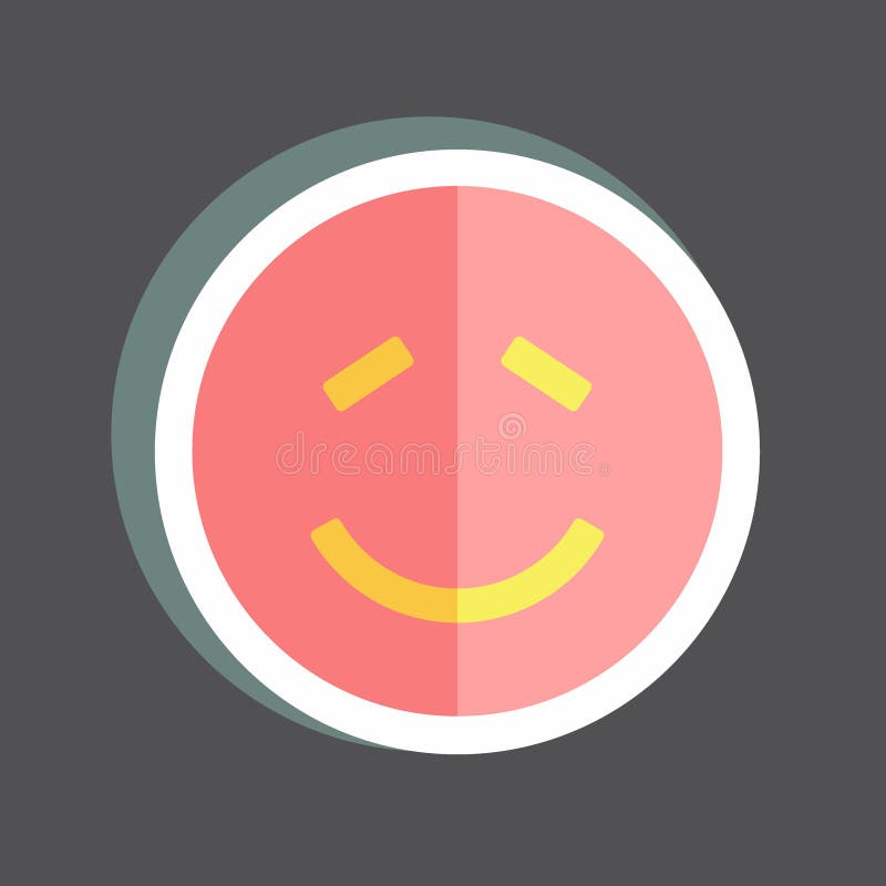 Sticker Emoticon Shy. Suitable for Emoticon Symbol. Simple Design ...