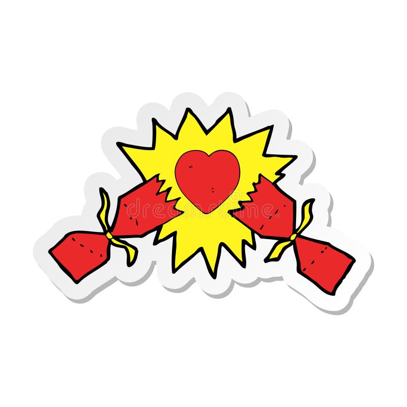 Sticker of a Exploding Christmas Cracker Stock Vector - Illustration of ...