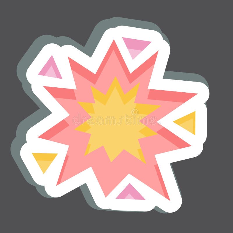 Sticker Explosion. Related To Mining Symbol. Simple Design Editable ...