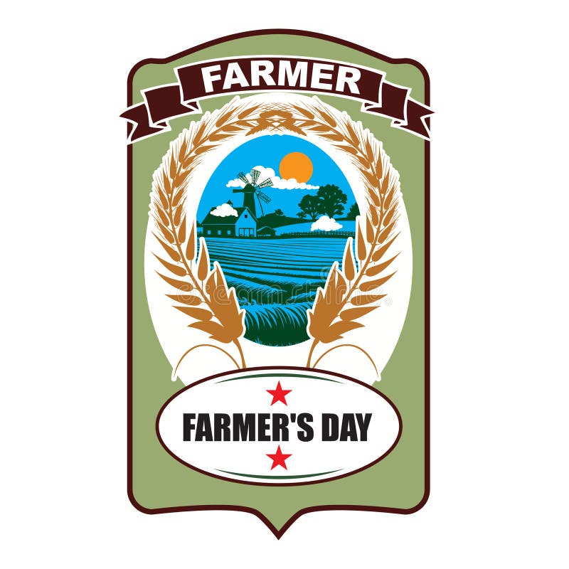 Sticker for Farmers stock vector. Illustration of agriculture - 359272515