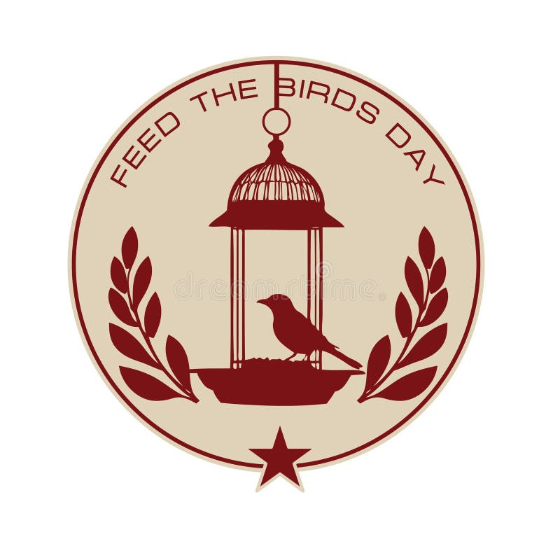 Sticker Feed Birds Day stock vector. Illustration of clipart - 359026239