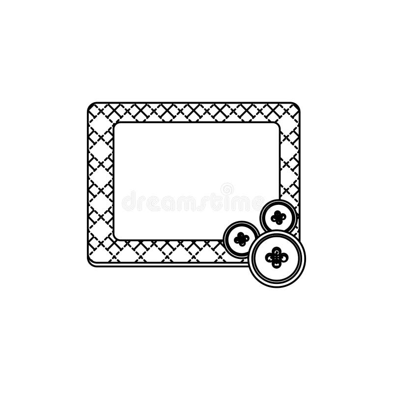 Sticker Figures Square Framework Icon Stock Illustration - Illustration ...