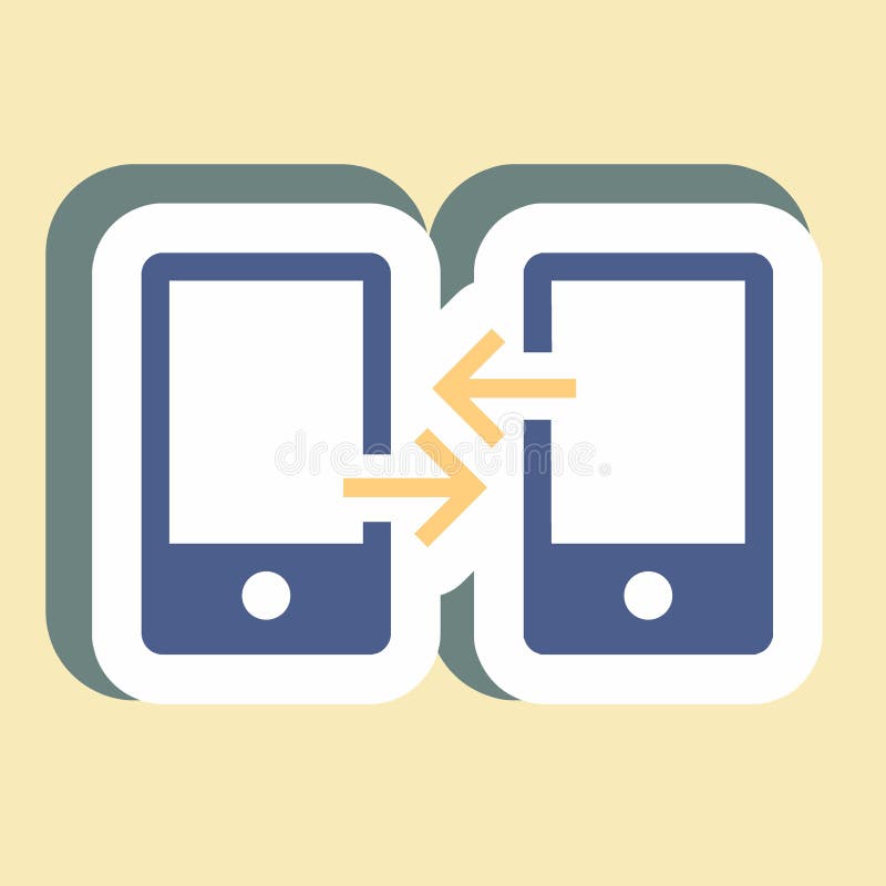 Sticker File Transfer,Simple Illustration,Editable Stroke Stock Vector ...