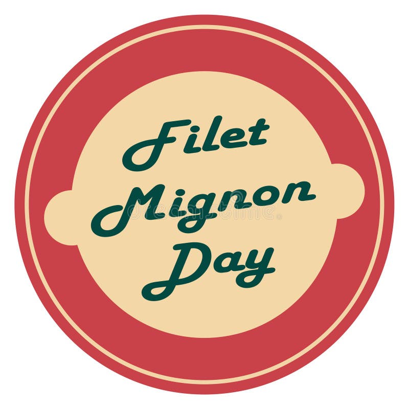 Sticker Filet Mignon Day stock vector. Illustration of cook - 397591555