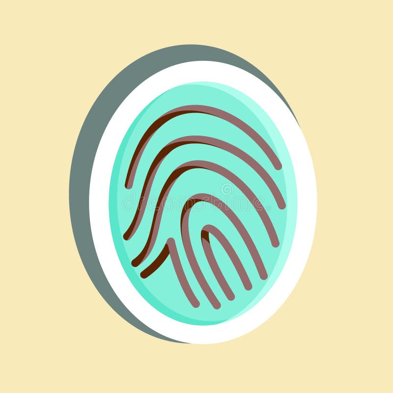 Fingerprint on a sticker stock vector. Illustration of fingers - 40522743