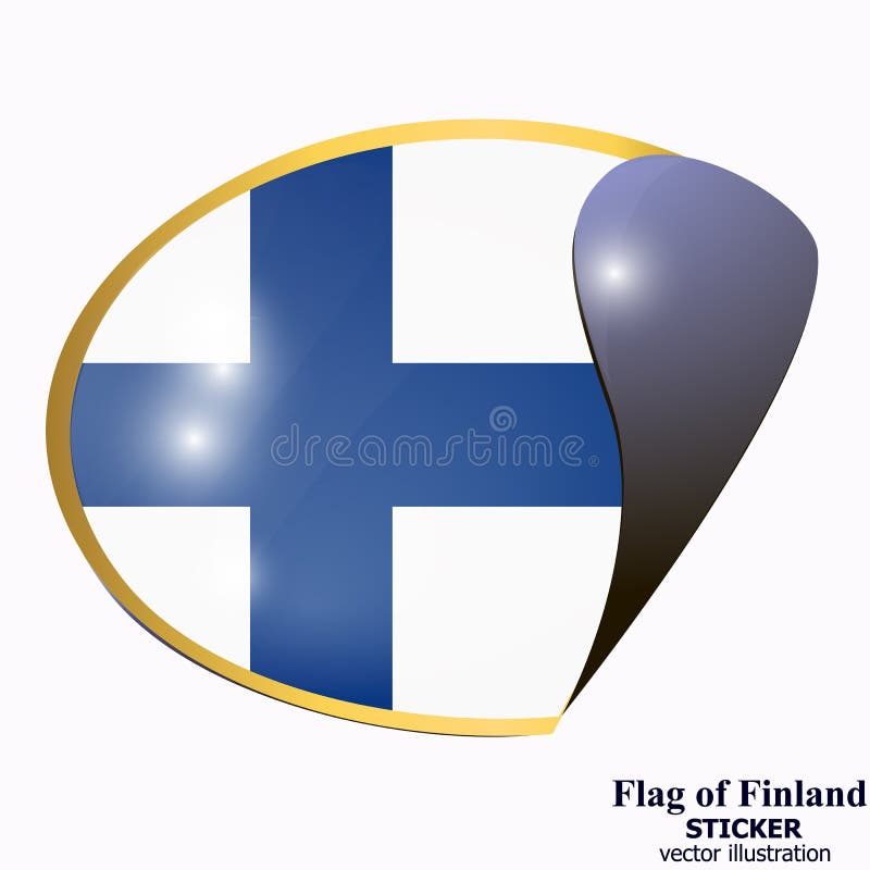 Sticker of Finland. Vector. Stock Vector - Illustration of emblem ...