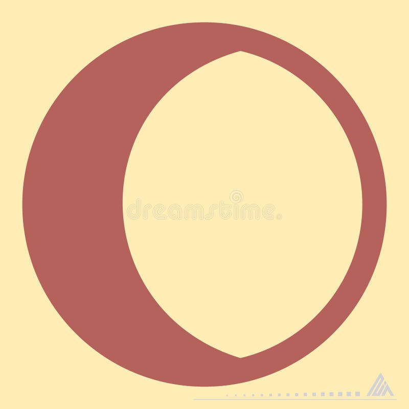 Sticker First Quarter Moon - Line Cut Stock Illustration - Illustration ...