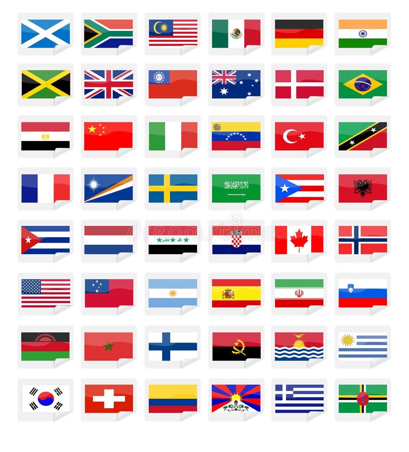 World Flags and Capitals Set 26 Stock Vector - Illustration of east ...