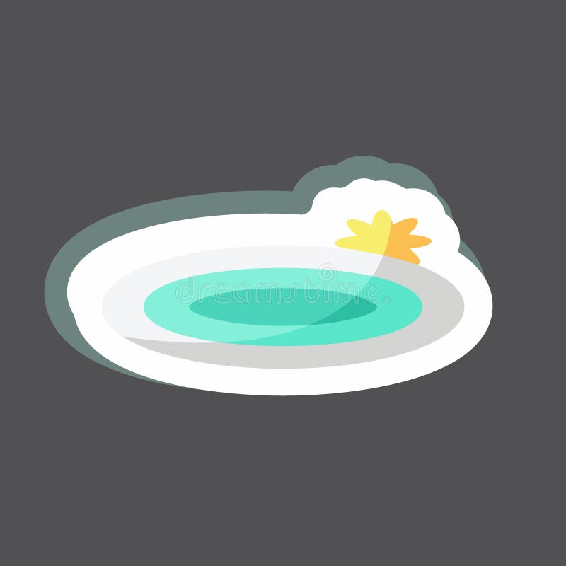 Sticker Floating Flowers. Suitable for Spa Symbol. Simple Design ...