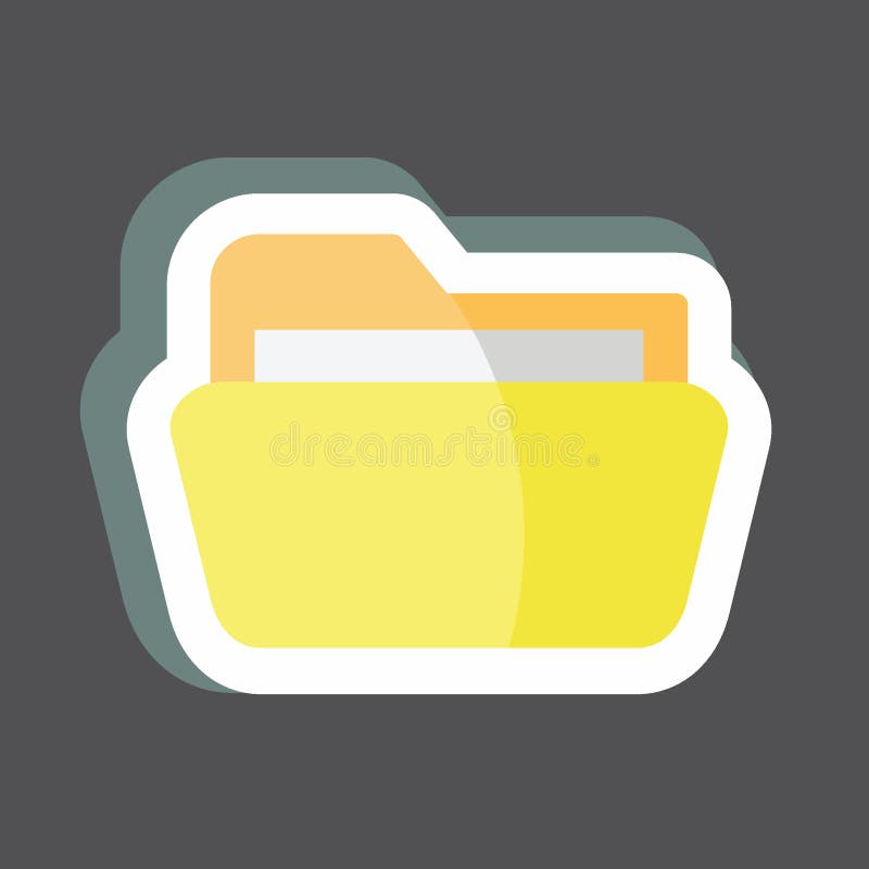 Sticker Folder 2. Suitable for Web Interface Symbol. Simple Design ...