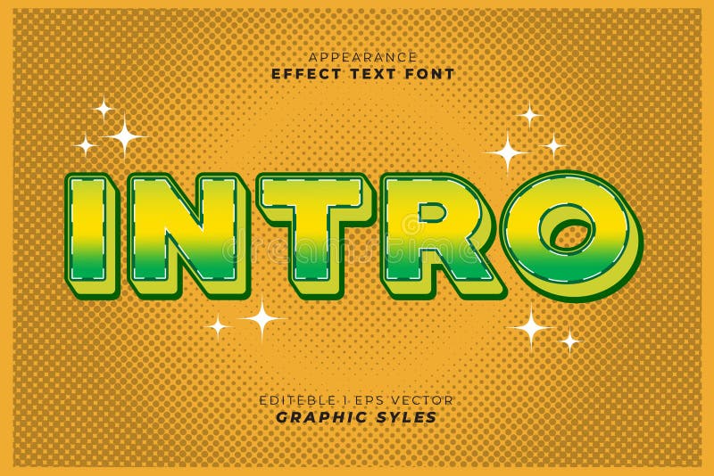 Sticker Font Effect. Design Text Intro Stock Vector - Illustration of ...