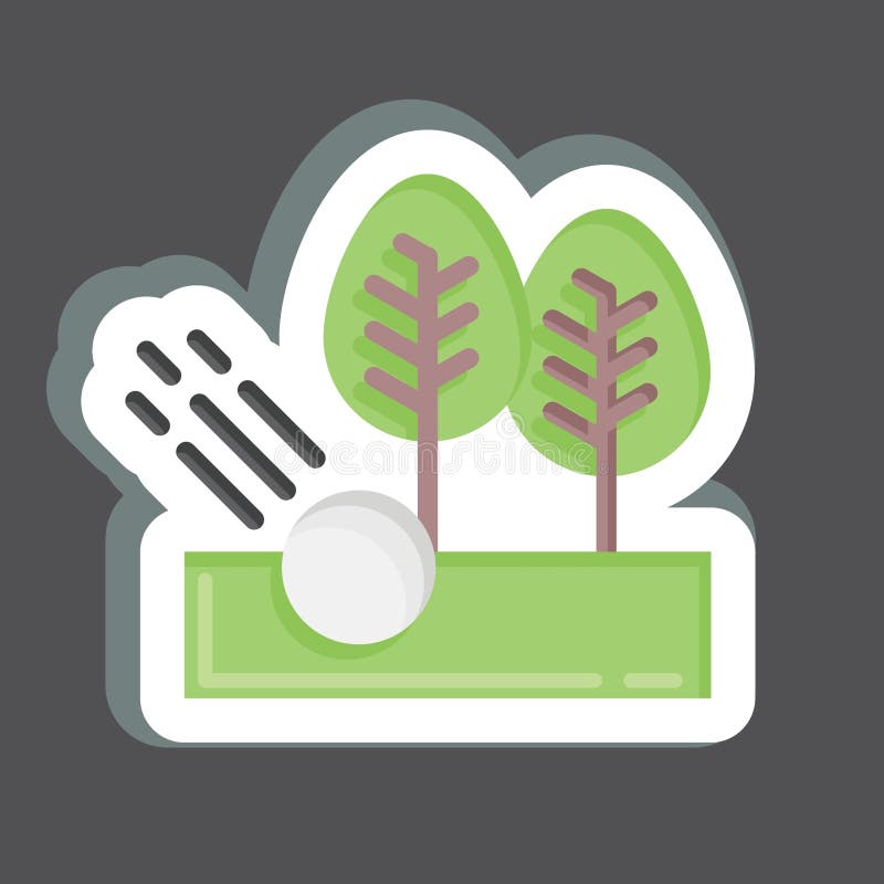 Sticker Forest. Related To Golf Symbol. Simple Design Editable Stock ...