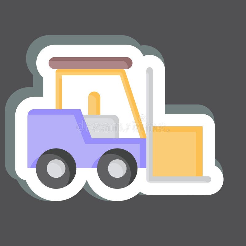 Sticker Fork Lift. Related To Building Material Symbol. Simple Design ...