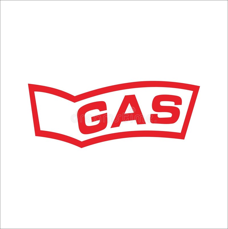 Sticker with Gas Written on it with a White Background Stock Vector ...