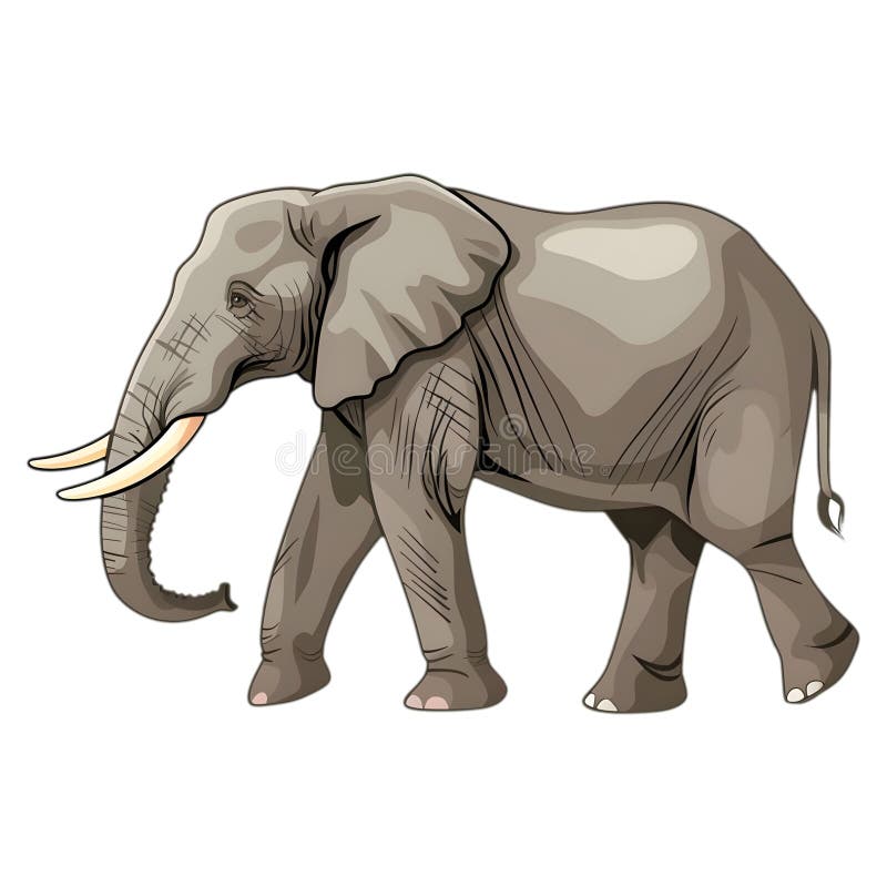 Sticker of a Giant Elephant on a Transparent Background - Ai Generated ...