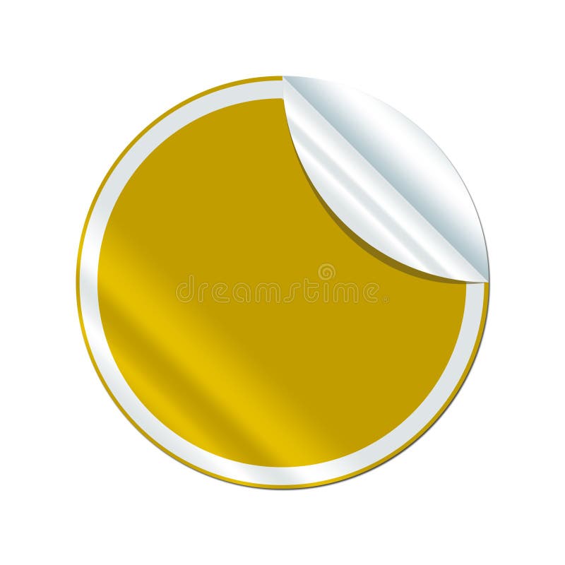 Sticker Gold Label Web Graphic Stock Illustration - Illustration of ...