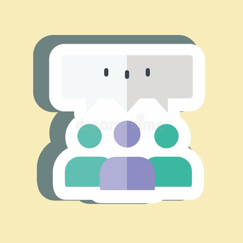 Sticker Group Opinion. Suitable for Feedback Symbol. Simple Design ...