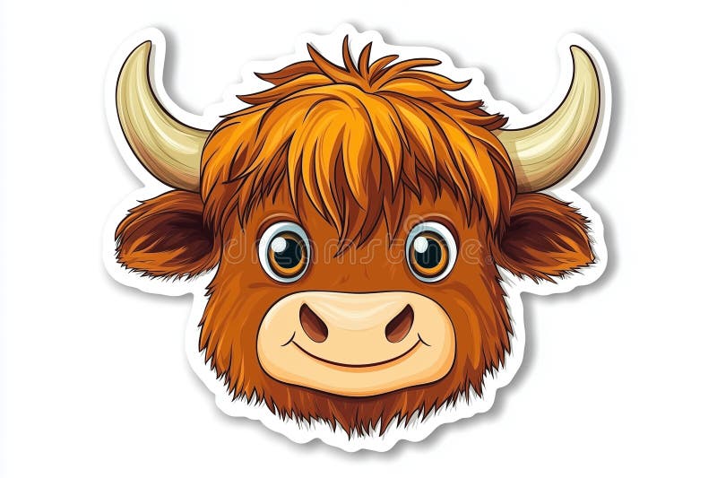 Highland Cow Illustration Cartoon Stock Illustrations – 701 Highland ...