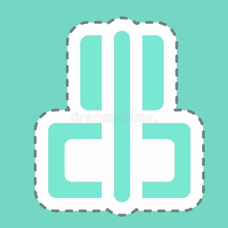 Sticker Horizontal Align Center - Line Cut,Simple Illustration,Editable ...