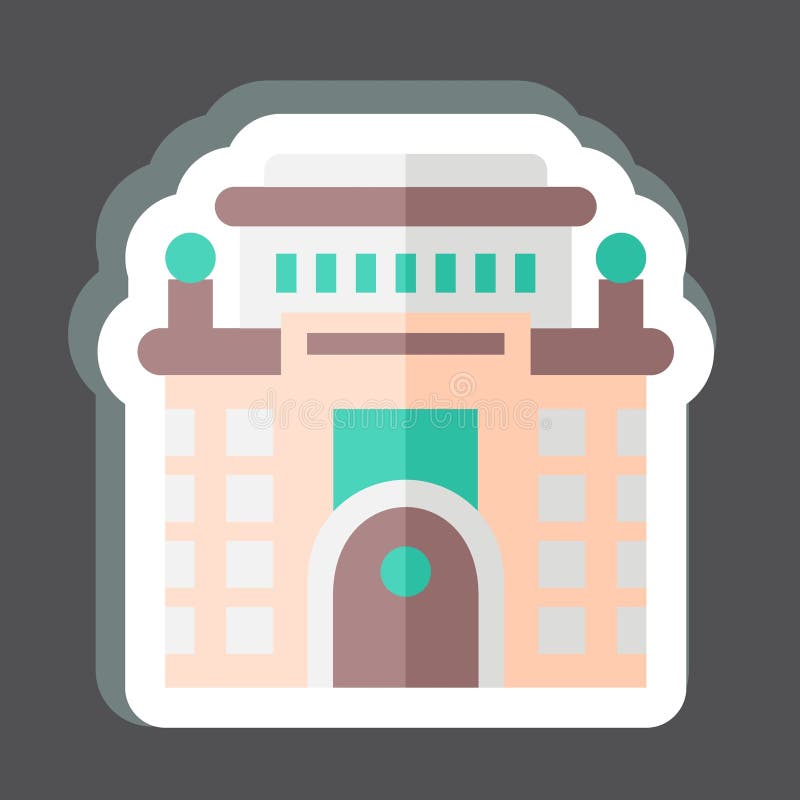 Sticker Hotel. Related To Accommodations Symbol. Simple Design Editable ...