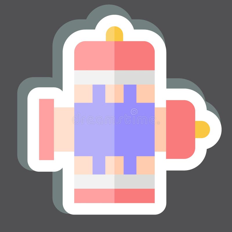 Sticker Hydrant. Related To Firefighter Symbol. Simple Design Editable ...