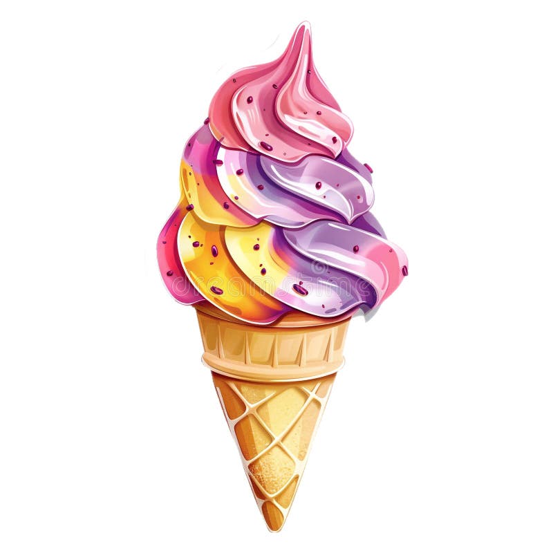 Sticker of a Ice Cream on a Transparent Background - Ai Generated Stock ...