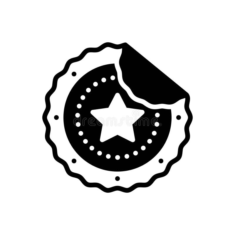 Black Solid Icon for Sticker, Label and Message Stock Vector ...