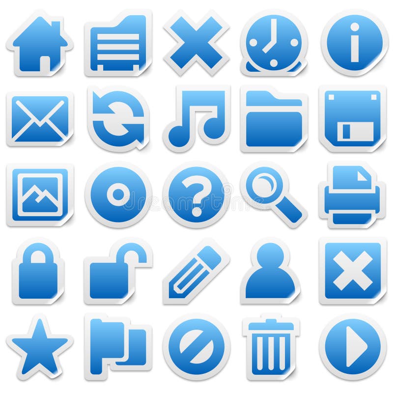 Sticker icons stock illustration. Illustration of refresh - 2346219