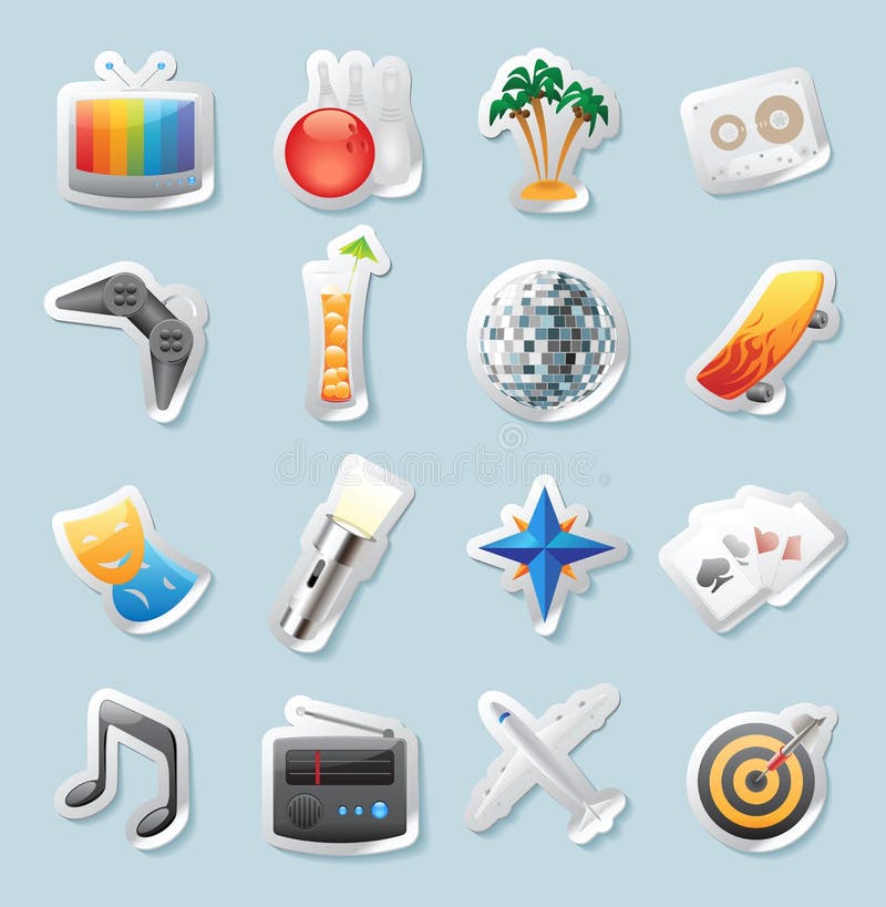 Sticker Icons For Signs And Interface Stock Vector - Illustration of ... Sticker Icons For Signs And Interface Stock Vector - Illustration of ...